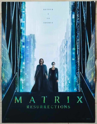 Matrix 4 Affiche Cinéma Originale ROULEE 53 x 39 cm Movie Poster Keanu ...
