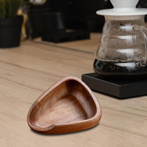 Wooden Coffee Bean Bowl Loose Tea Coffee Dosing Tray for Home Office ...