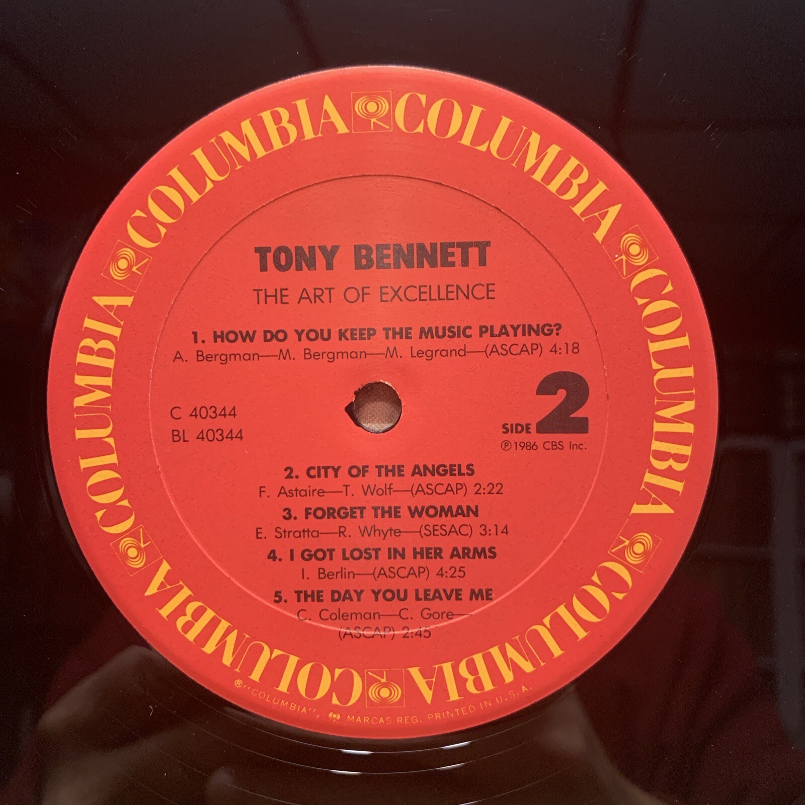 Tony Bennett - The Art Of Excellence - LP vinyl Record - Columbia 40344 ...