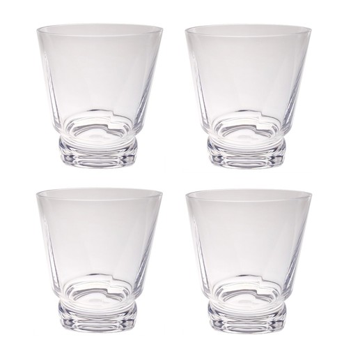 QG 14 Ounce Acrylic Plastic Rocks Glass Heavy Twist Base Tumbler Set of ...