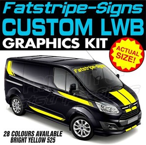 FORD TRANSIT CUSTOM LWB GRAPHICS STICKERS STRIPES DECALS ST M SPORT DAY ...