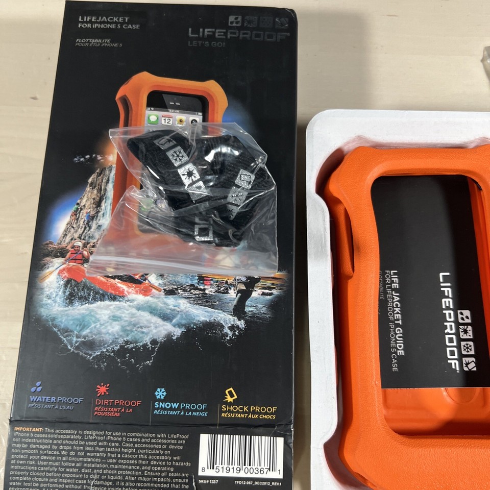 LifeProof LifeJacket Float Case For Apple iPhone 5 With Lanyard - NEW ...