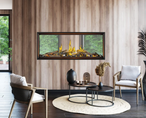 Napoleon Tall Linear Vector 74" SeeThru Fireplace, w/ Luminous Logs NG ...