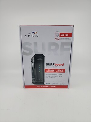 Cable Modem ARRIS SURFboard SB6190 DOCSIS 3.0(Black) New-Openbox | eBay