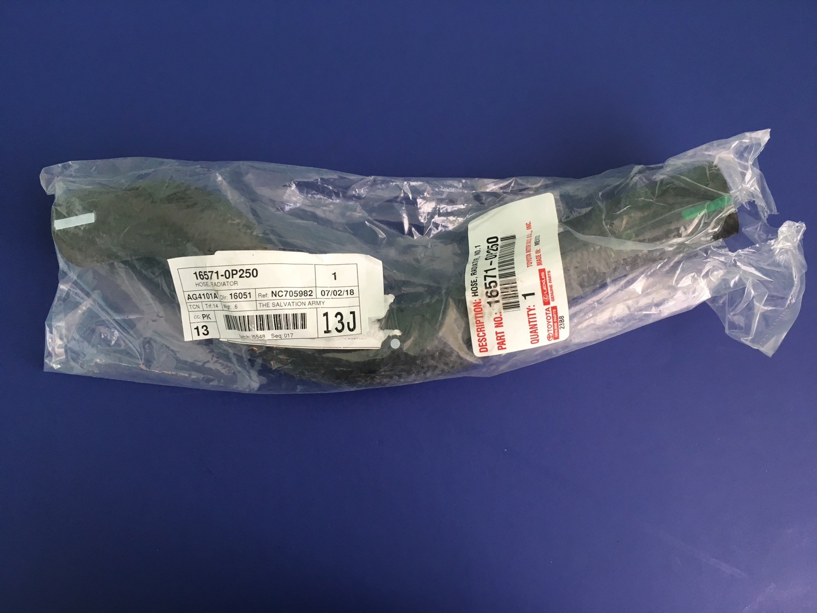 16571-0P250 Toyota Hose Radiator, New Genuine OEM Part | eBay