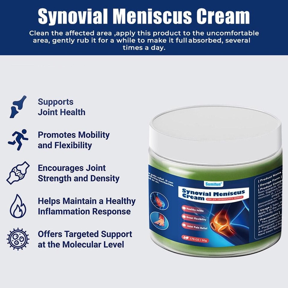 50g Knee Pain Relief Cream Meniscus Joint Sprain Analgesic Ointment ...
