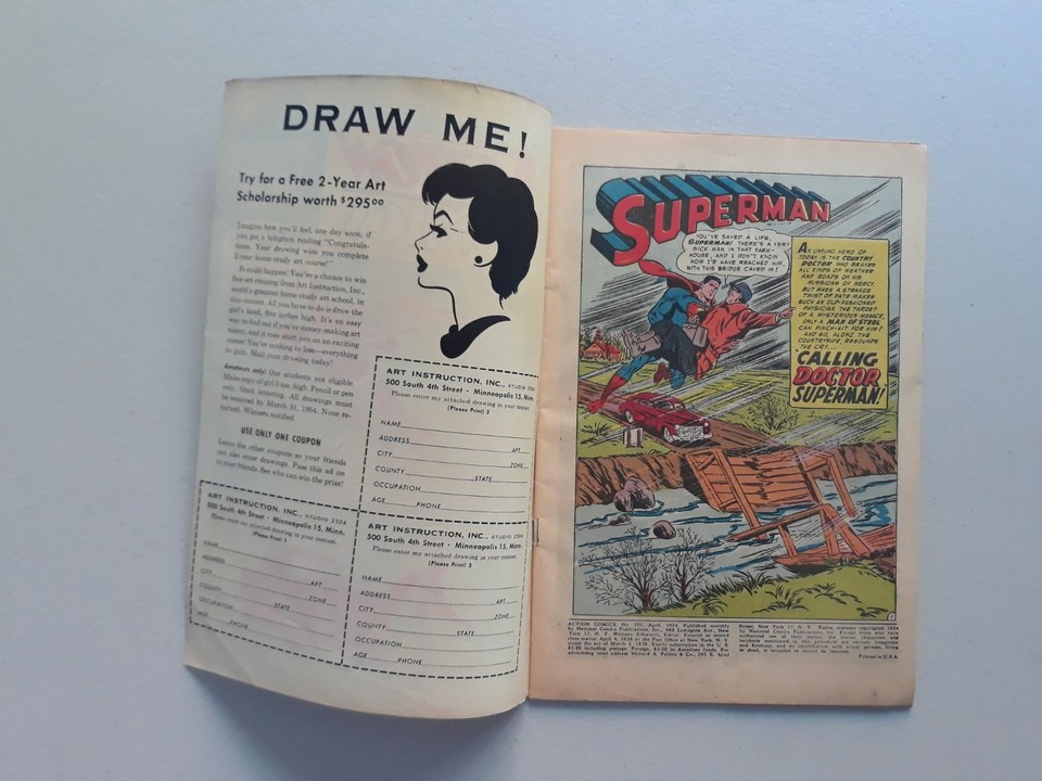 Action Comics 191 DC Comics Golden Age Superman 1954 Rare | eBay