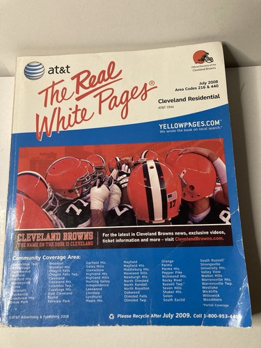 Cleveland Residential “The Real White Pages” AT&T Phone Book July 2008 ...