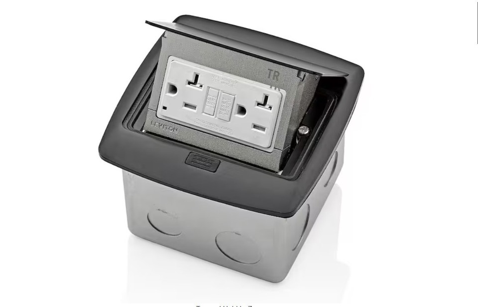 LEVITON PFGF2-MB POP-UP FLOOR BOX & 20A TAMP-RESIST SELF-TEST GFCI ...