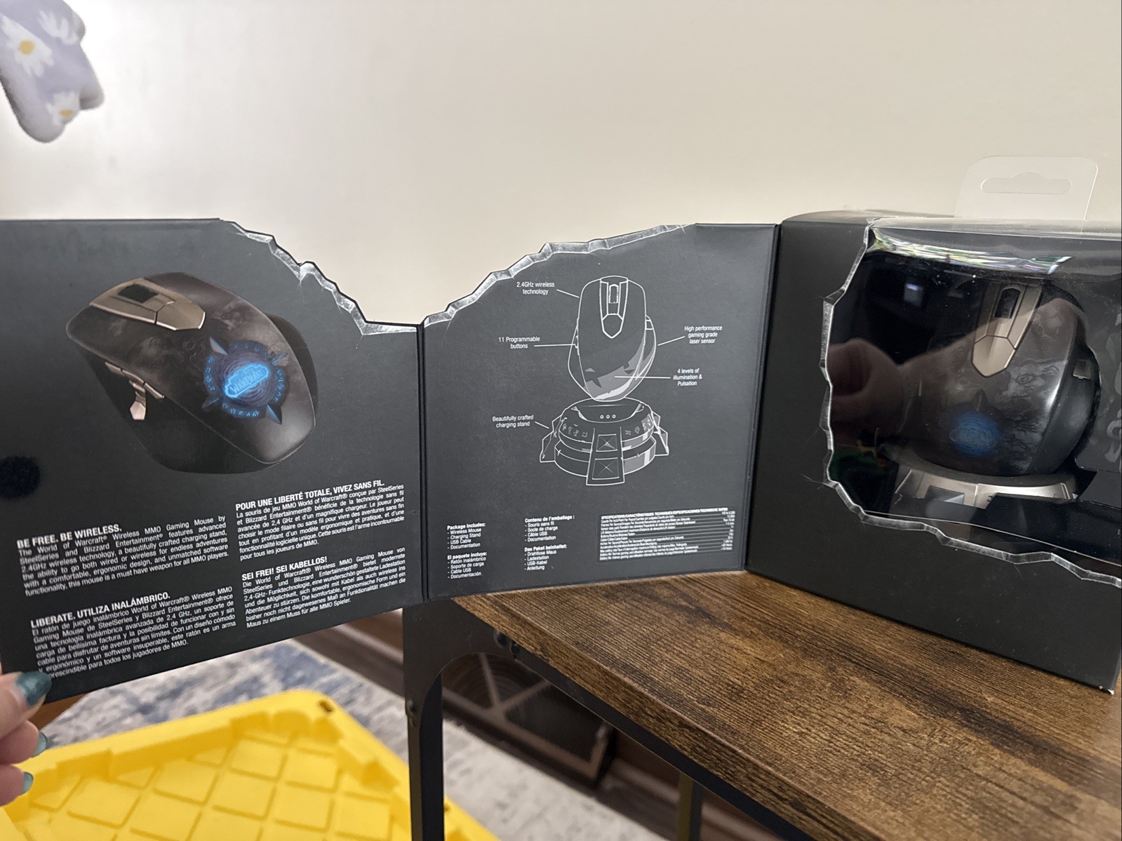 SteelSeries Blizzard World of Warcraft Wireless MMO Gaming Mouse In Box ...