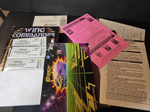 Wing Commander IBM 5.25" Disks DOS RARE Original Origin PC Big Box Game ...