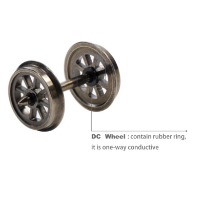 24pcs HO Scale 38" Metal Spoked Wheels for Model Trains 1:87 DC Wheels ...
