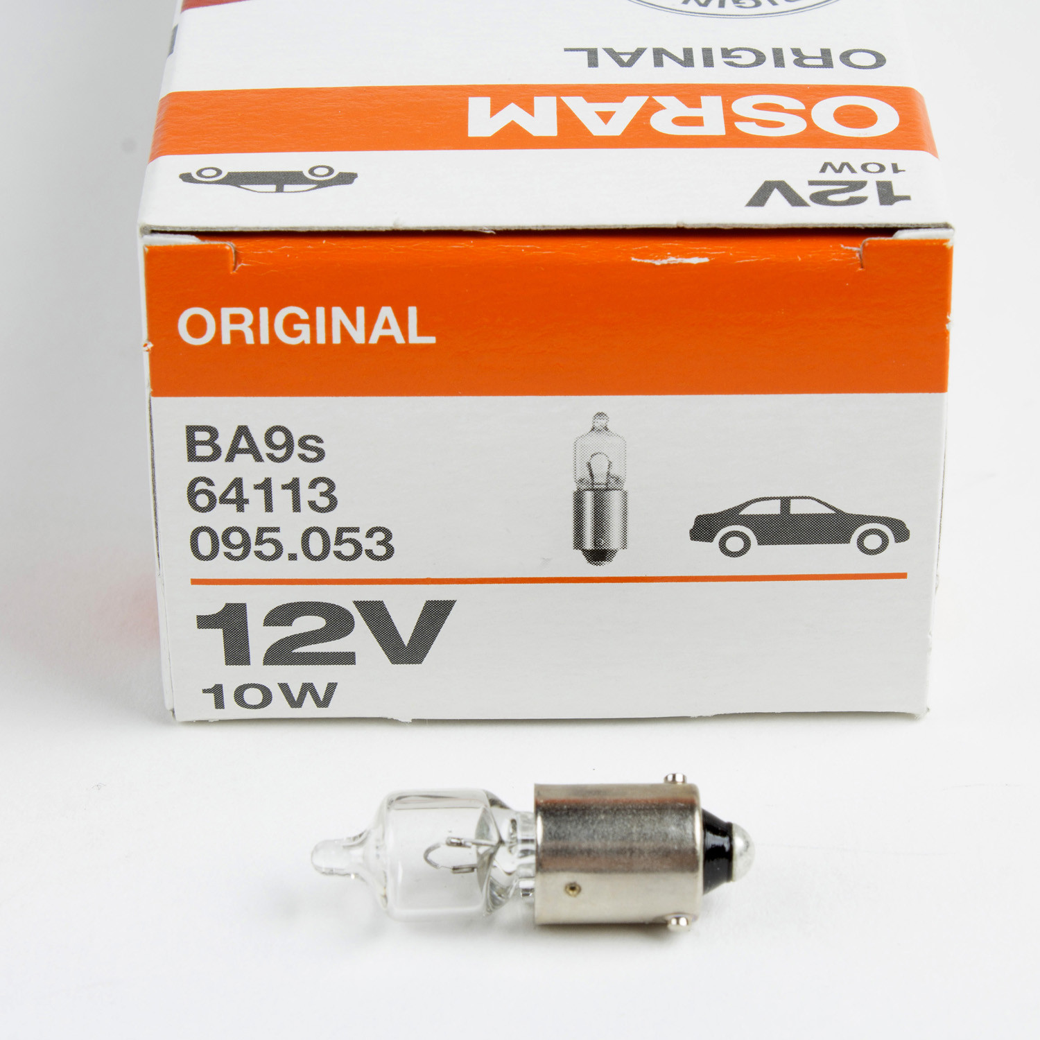 64113 10W 12V BA9s OSRAM halogen GENUINE interior H10W brake miniwatt ...