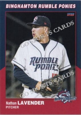 2023 Binghamton Rumble Ponies Nate Nathan Lavender RC Rookie Mets Minor ...