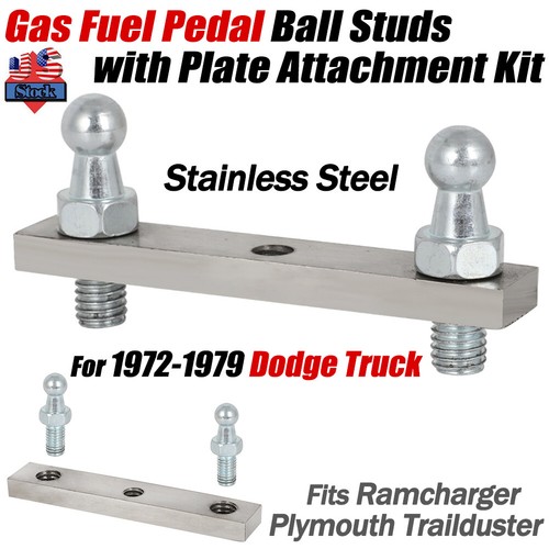 Accelerator Fuel Pedal Ball Stud & Plate Attach For Dodge Truck ...