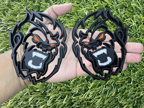 Sasquatch Emblem Bigfoot Badges Color Changing Eyes Set Of 2 Custom New ...