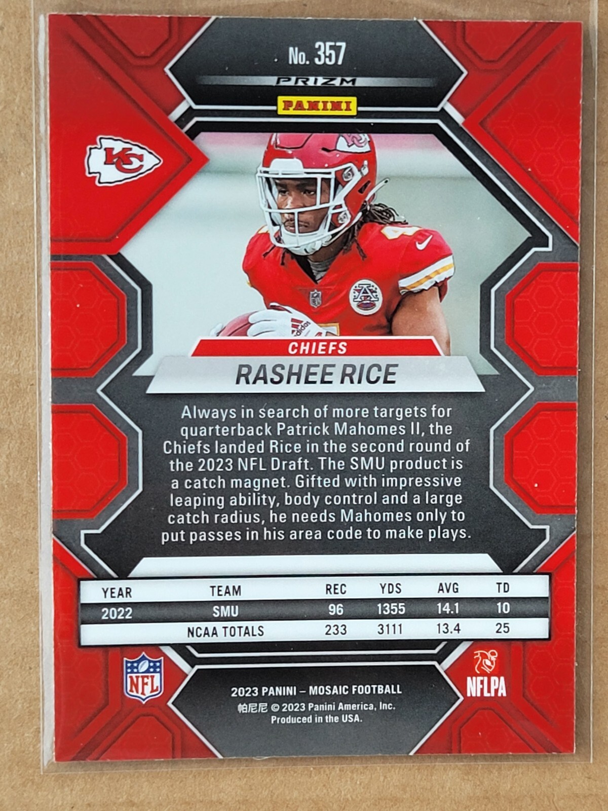RASHEE RICE 2023 Panini Mosaic Green Prizm Rookie Card RC #357 SP | eBay