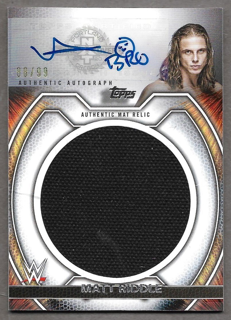2021 Topps WWE Undisputed AUTOGRAPH RELIC M-MR Matt Riddle "BRO" Jumbo ...