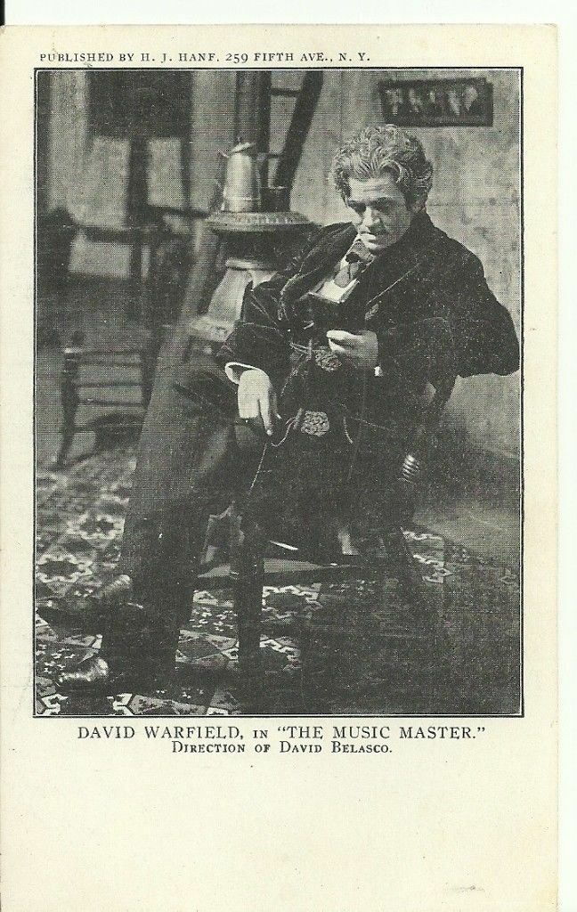 Judaica Old Postcard David Warfield in The Music Master undivided | eBay