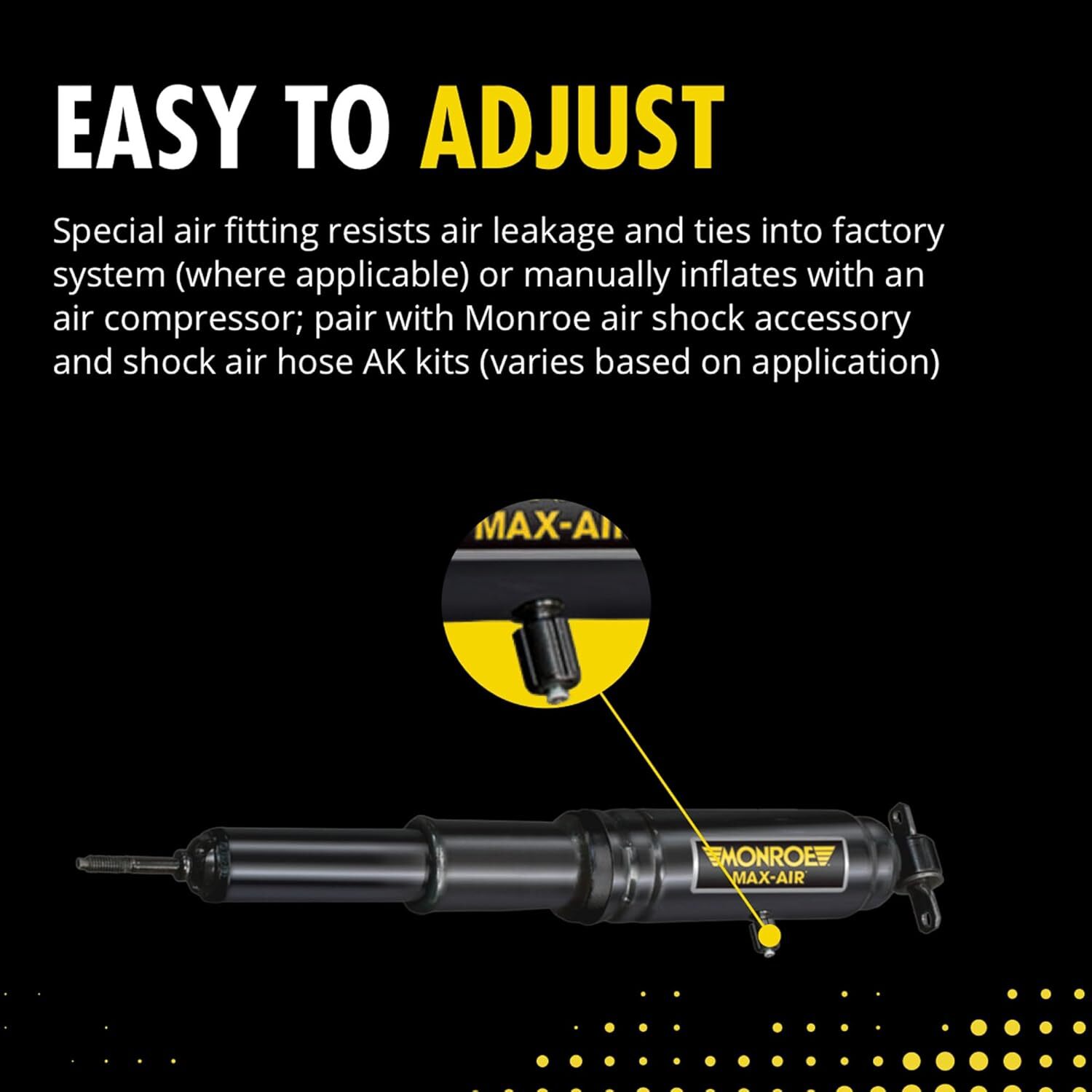 Max-Air Air Adjustable Air Shock Absorber Pack of 2 for Chevrolet ...