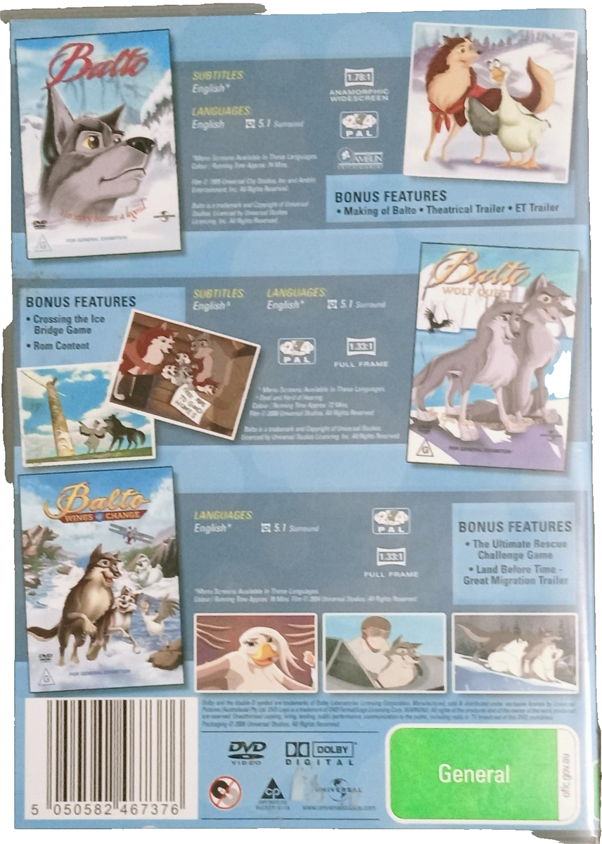 Balto 3 Vleugels Van Verandering Dvd Nieuws