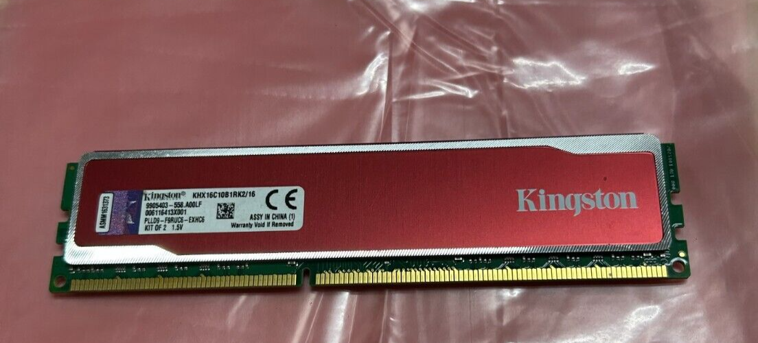 Kingston HyperX Red 8GB DDR3-1600 PC3-12800 PC Memory - KHX16C10B1RK2 ...