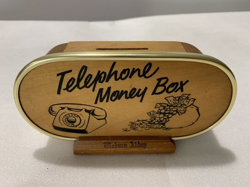 Vintage 1970s Wooden Telephone Money Box | eBay Australia