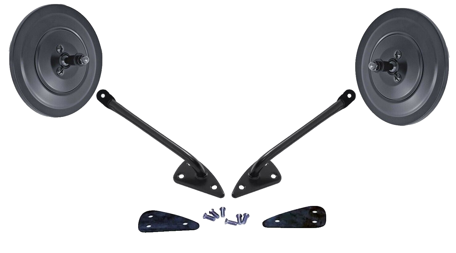 60 61 62 63 64 65 66 CHEVY GMC TRUCK C10 BLK STEEL MIRRORS w/HARDWARE ...