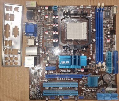 ASUS M4A78L-M Socket AM3+ DDR3 MicroATX Motherboard with I/O Shield ...