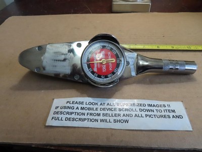 SNAP ON TOOLS 3/8" TORQOMETER DIAL TORQUE WRENCH TE12A 0-150 INCH ...