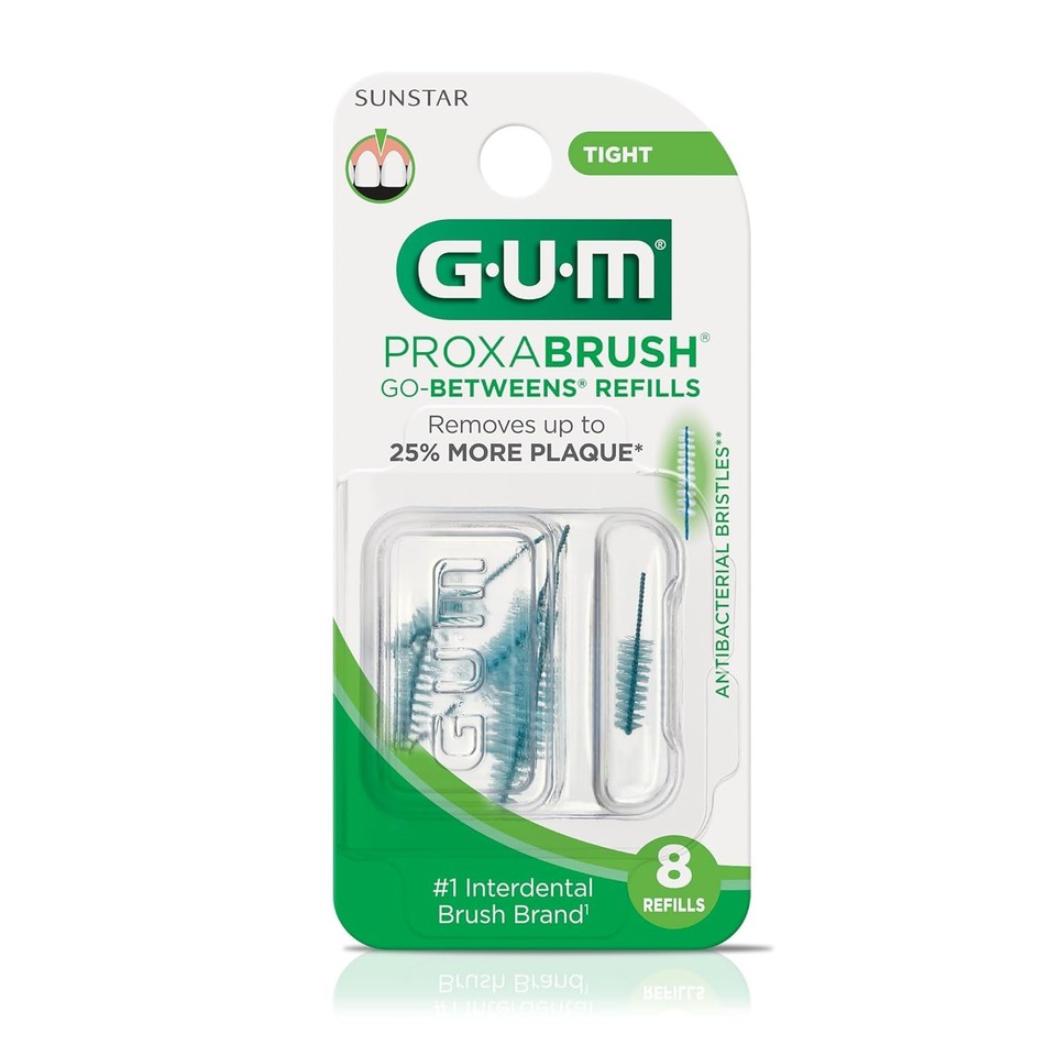 GUM Proxabrush Go-Betweens Refills - Tight - Compatible 8 Count (Pack ...