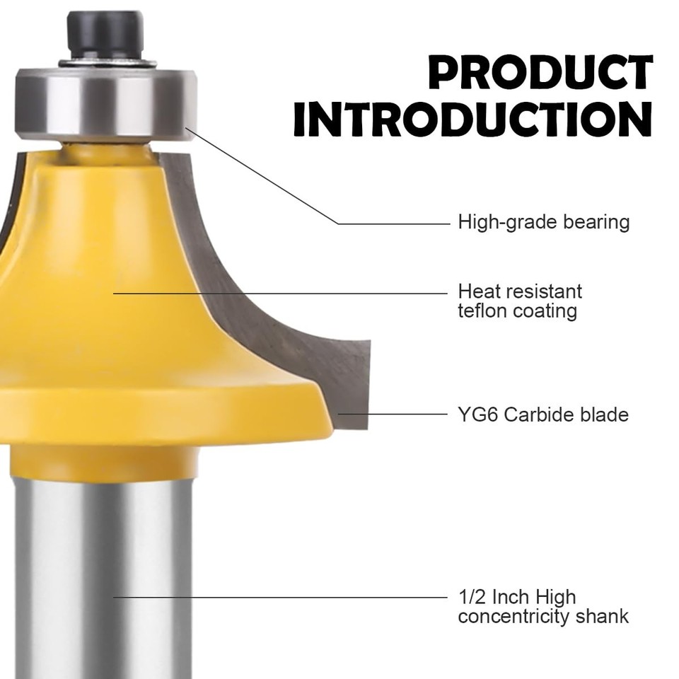 Router Bits 70 Pieces, 1/2 Inch Shank Tungsten Carbide Router Bit Set ...