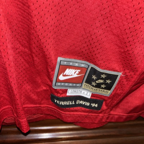 Georgia UGA Bulldogs Terrell Davis #33 Nike Field General Jersey Mens ...