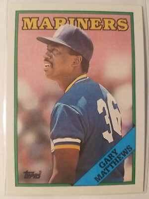 GARY MATHEWS SEATTLE MARINERS 1988 TOPPS BASEBALL CARD #156 | eBay