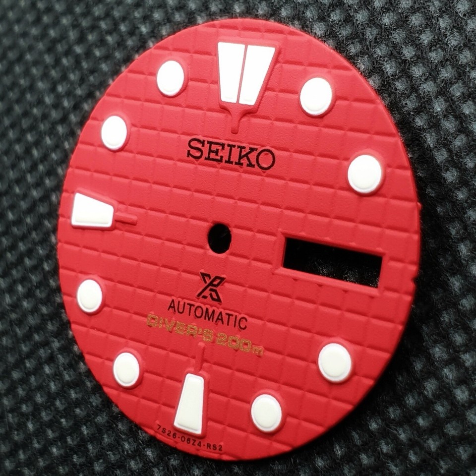 New KING TURTLE WAFFLE PROSPEX Dial Red NH36 4R36 7S26 SKX007 w ...