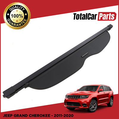 BLACK RETRACTABLE PARCEL SHELF BOOT CARGO COVER FOR JEEP GRAND CHEROKEE ...