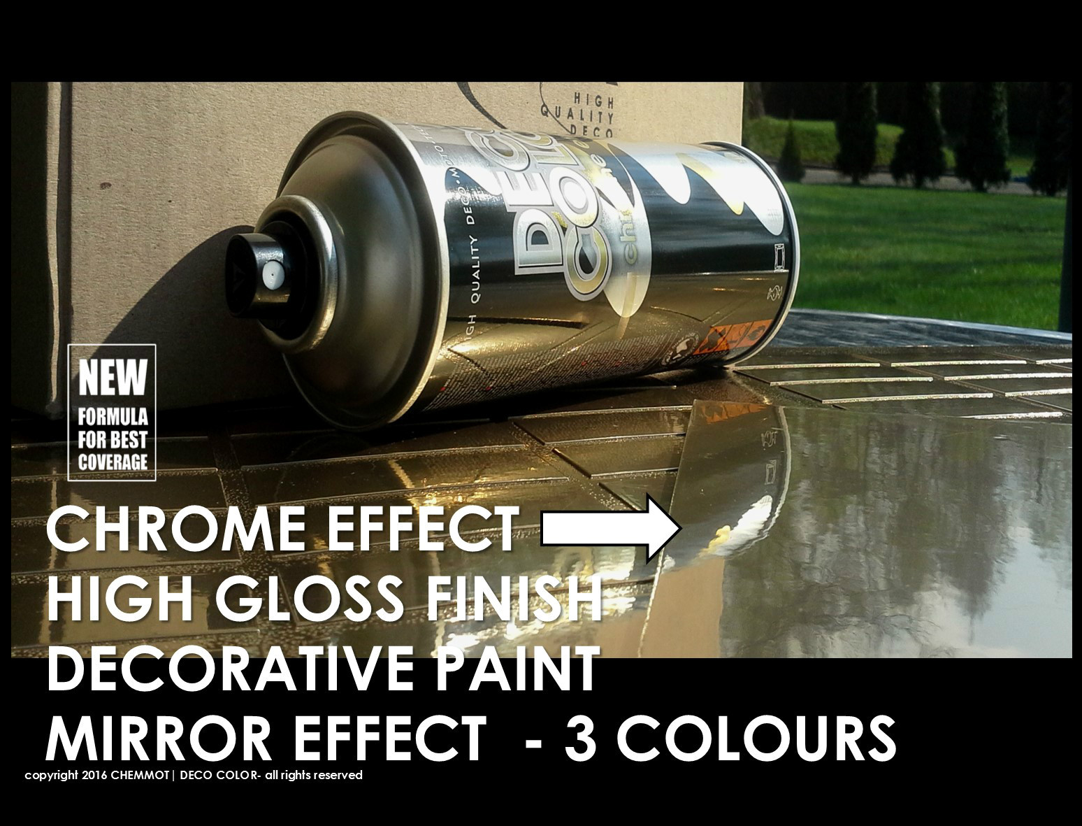 DECO COLOR CHROME EFFECT SPRAY DECORATIVE ART DECOR MIRROR EFFECT ...