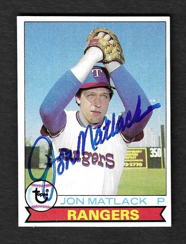 JON MATLACK (Rangers) Signed Autographed 1979 Topps Baseball Card #315 ...