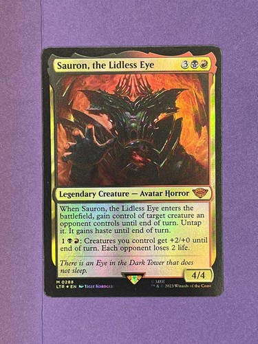 Sauron, the Lidless Eye - Foil Mythic - LTR 0288 - Pack Fresh Card ...