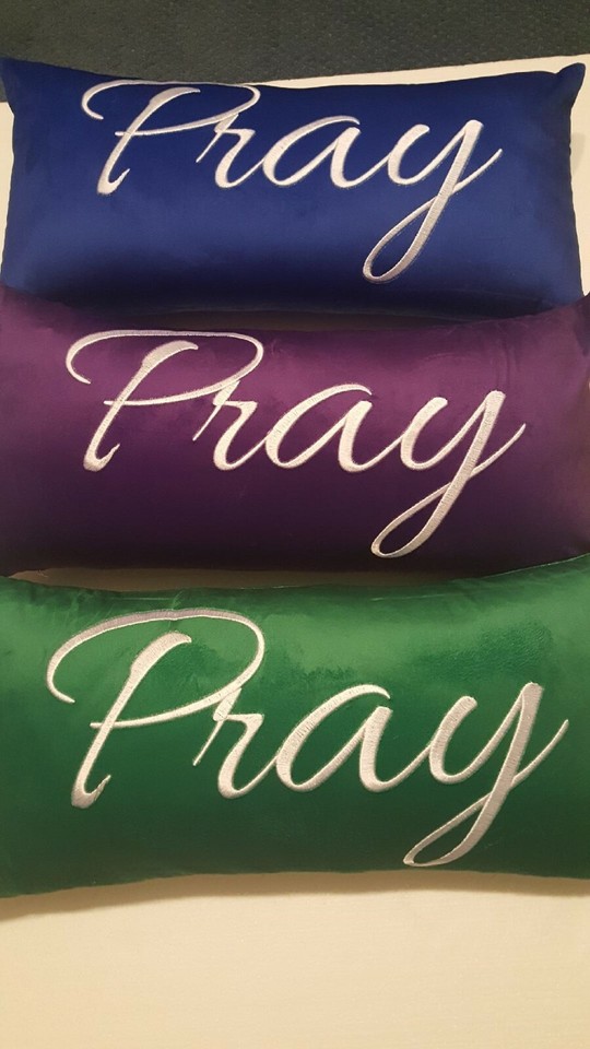 Very Beautiful Pray Pillows, Soft Velvety Fabric, Stitched Embroidery ...