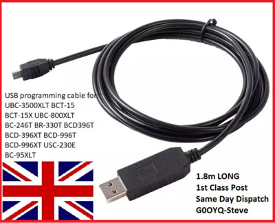 USB Cable for Uniden Bearcat UBC3500XLT BCT15 BCT15X UBC800XLT BC246T ...