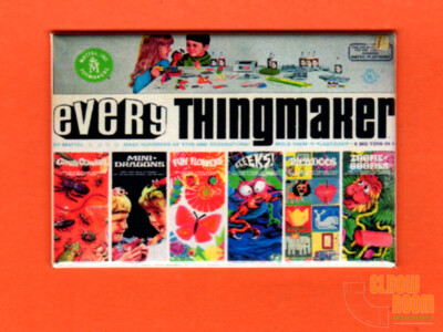 Mattel Every Thingmaker vintage box cover art 2x3" fridge/locker magnet ...