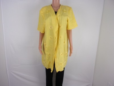 Essence Couture Hook & Eye Short Sleeve Light Jacket SIZE: 20 YELLOW | eBay