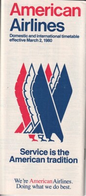 American Airlines timetable 1980/03/02 | eBay