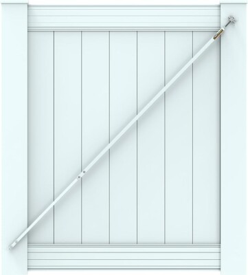 True Latch 6' White (OPEN) Telescopic Anti Sag Gate Brace For Vinyl ...