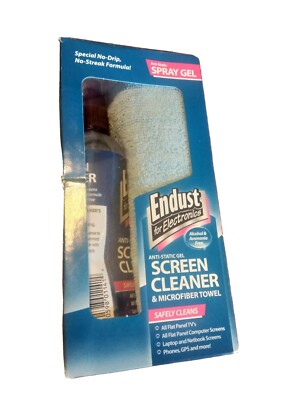 Endust for Electronics Cleaning, 6-oz. Gel Spray w/Microfiber Cloth NOS ...