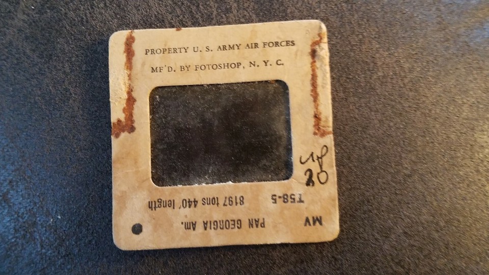 UP20 PHOTO SLIDE B/W NY US ARMY AIR FORCE WARSHIP MILITARY PAN GEORGIA ...