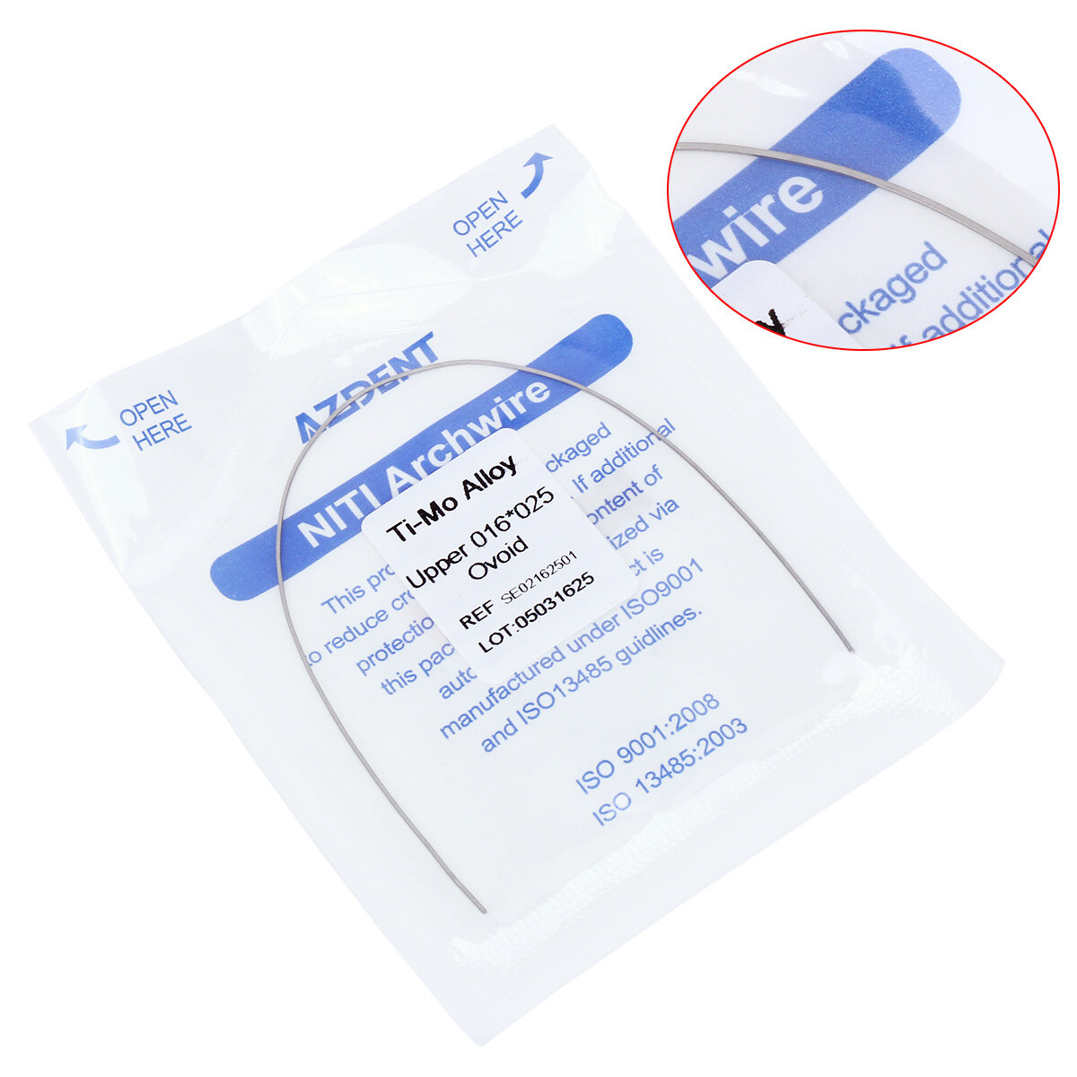 AZDENT Dental Orthodontic Rectangular Arch Wire TMA Beta Ti-Mo Alloy ...