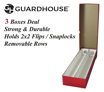 x3 Double Row 2x2 Red Coin Boxes 14" Long Durable High Quality Snaplock ...
