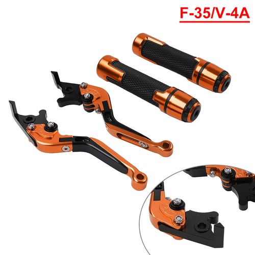 Folding Extendable Brake Clutch Levers Handlebar Grip Kit For Suzuki ...